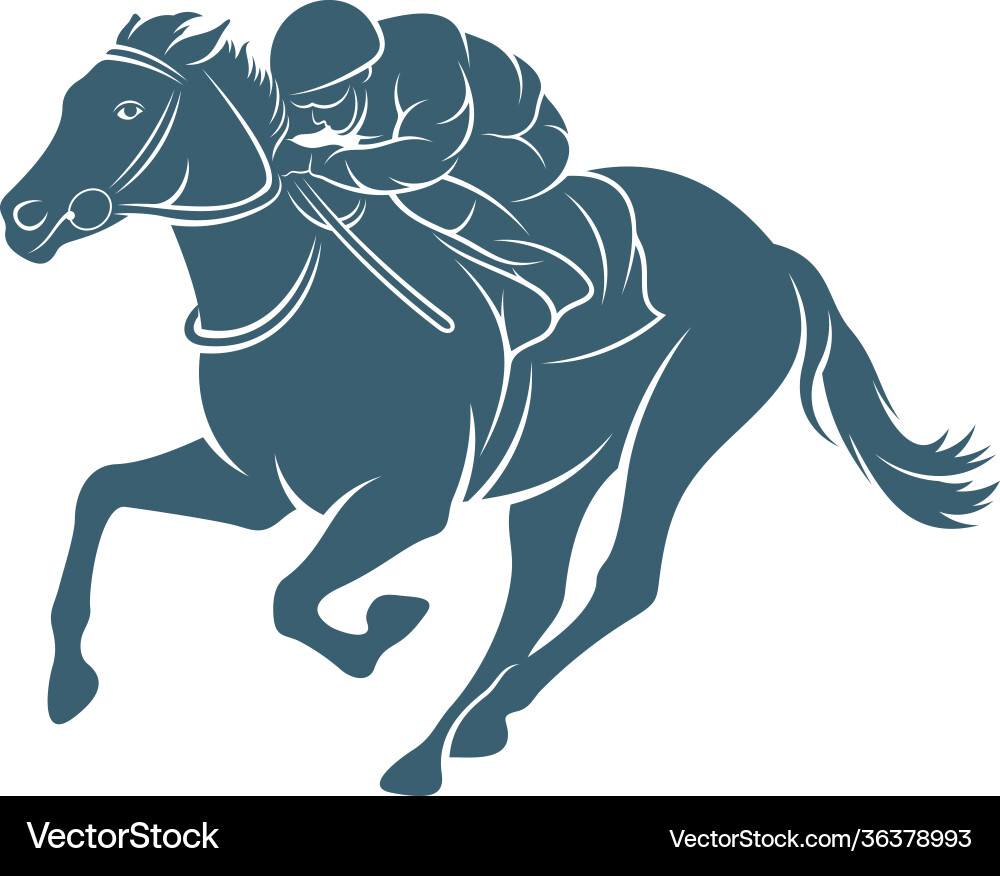 Horse racing design creative race logo Royalty Free Vector