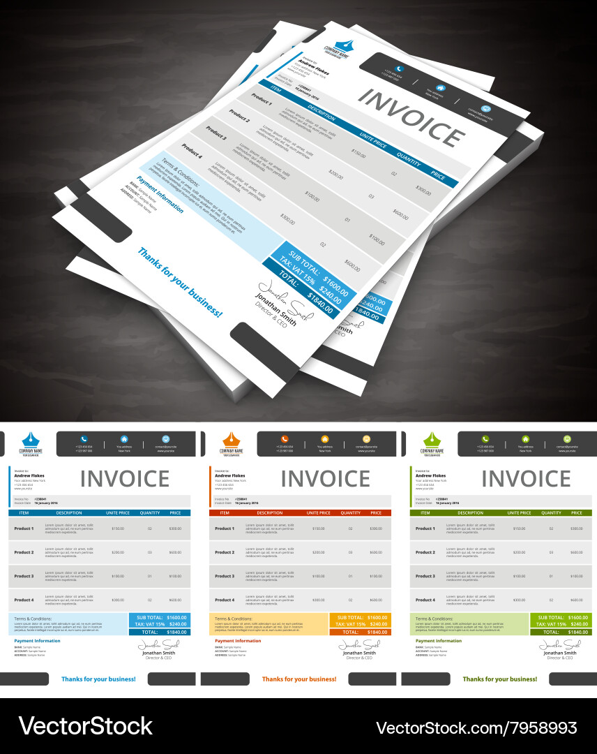 Invoice Royalty Free Vector Image - VectorStock