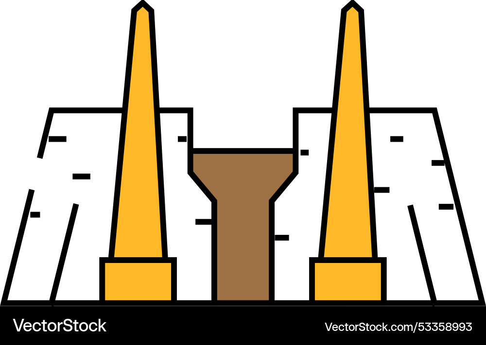 Luxor egypt city icon color Royalty Free Vector Image
