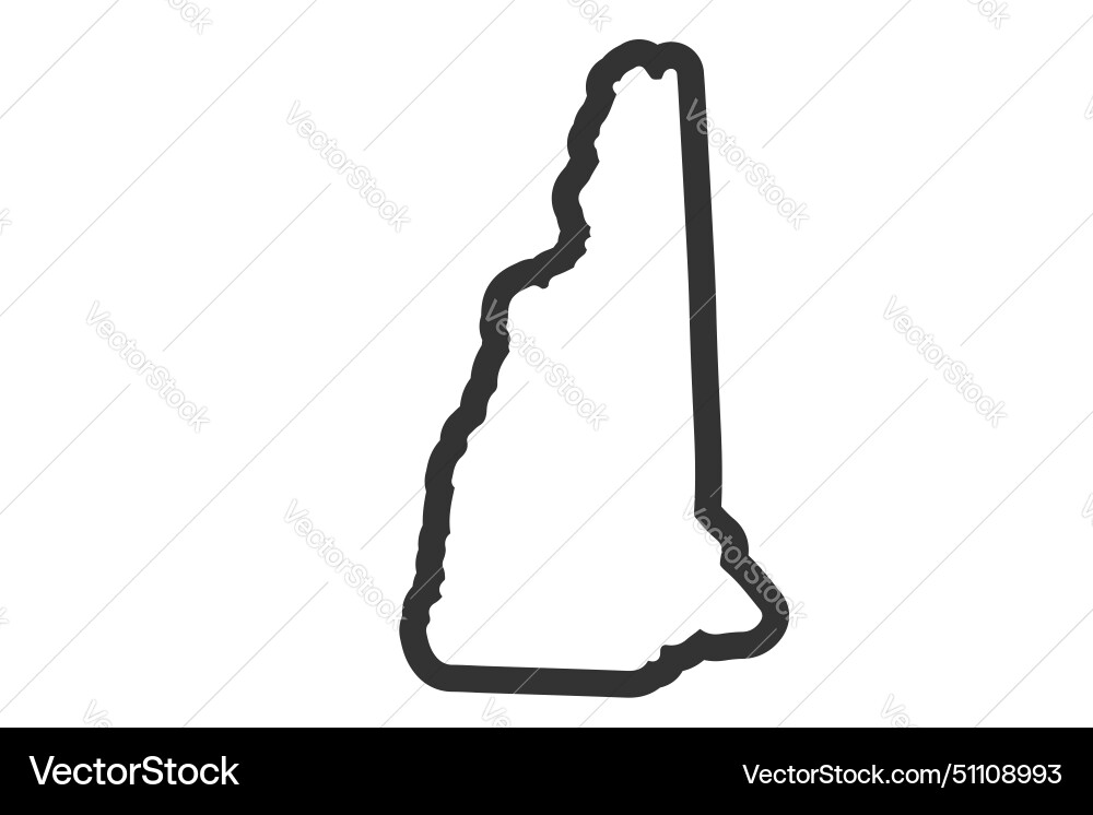 New hampshire outline symbol us state map Vector Image