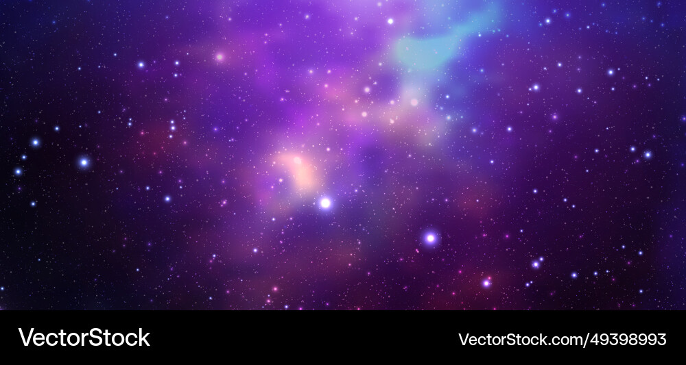 Space background with realistic nebula Royalty Free Vector