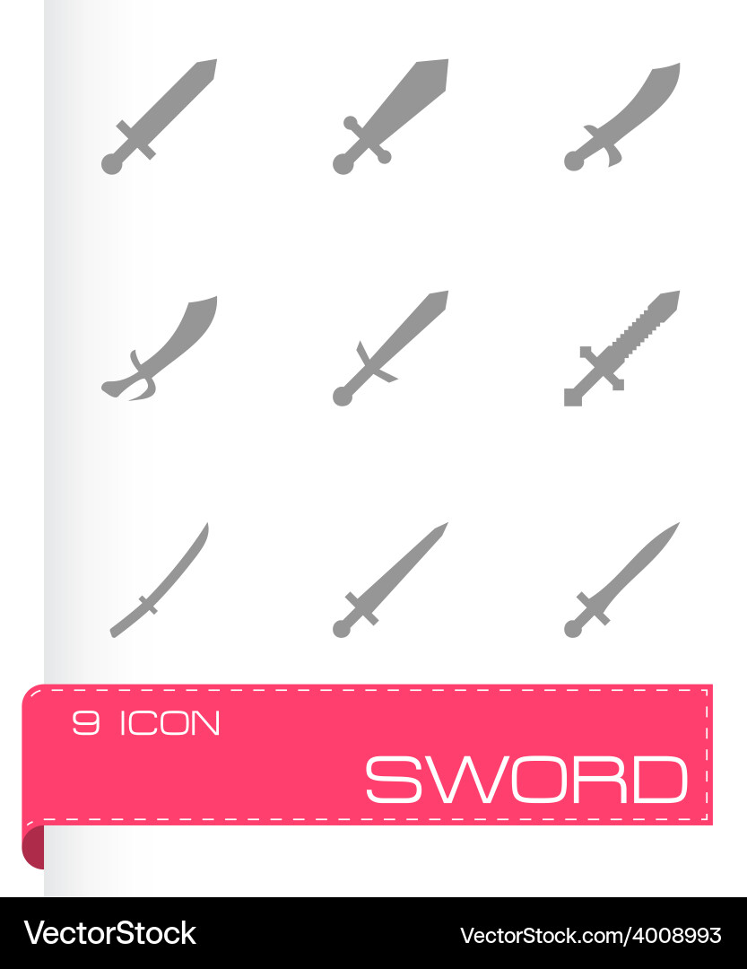 Schwert Symbol gesetzt Lizenzfreies Vektorbild