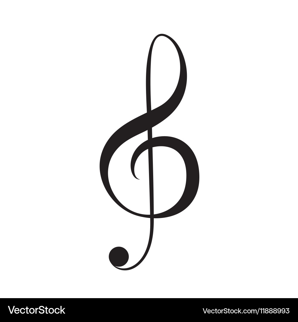 Treble clef icon Royalty Free Vector Image - VectorStock
