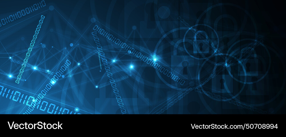 Cyber security and information or network Vector Image