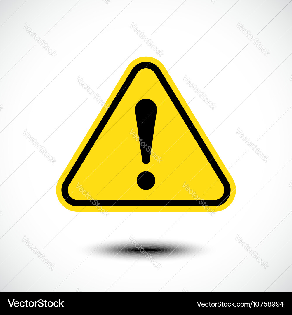 Hazard warning attention sign Royalty Free Vector Image
