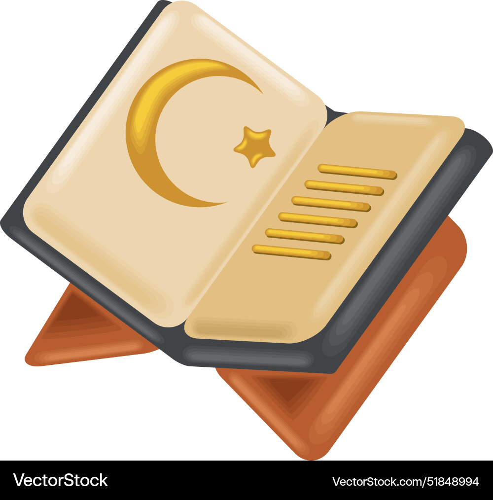 Holy quran cover islamic Royalty Free Vector Image