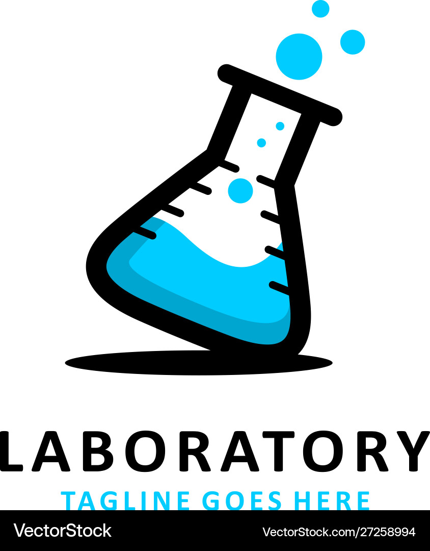 Laboratory logo Royalty Free Vector Image - VectorStock