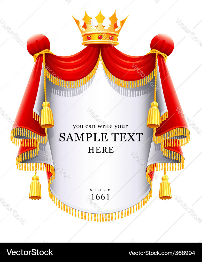 Royal mantle and crown Royalty Free Vector Image