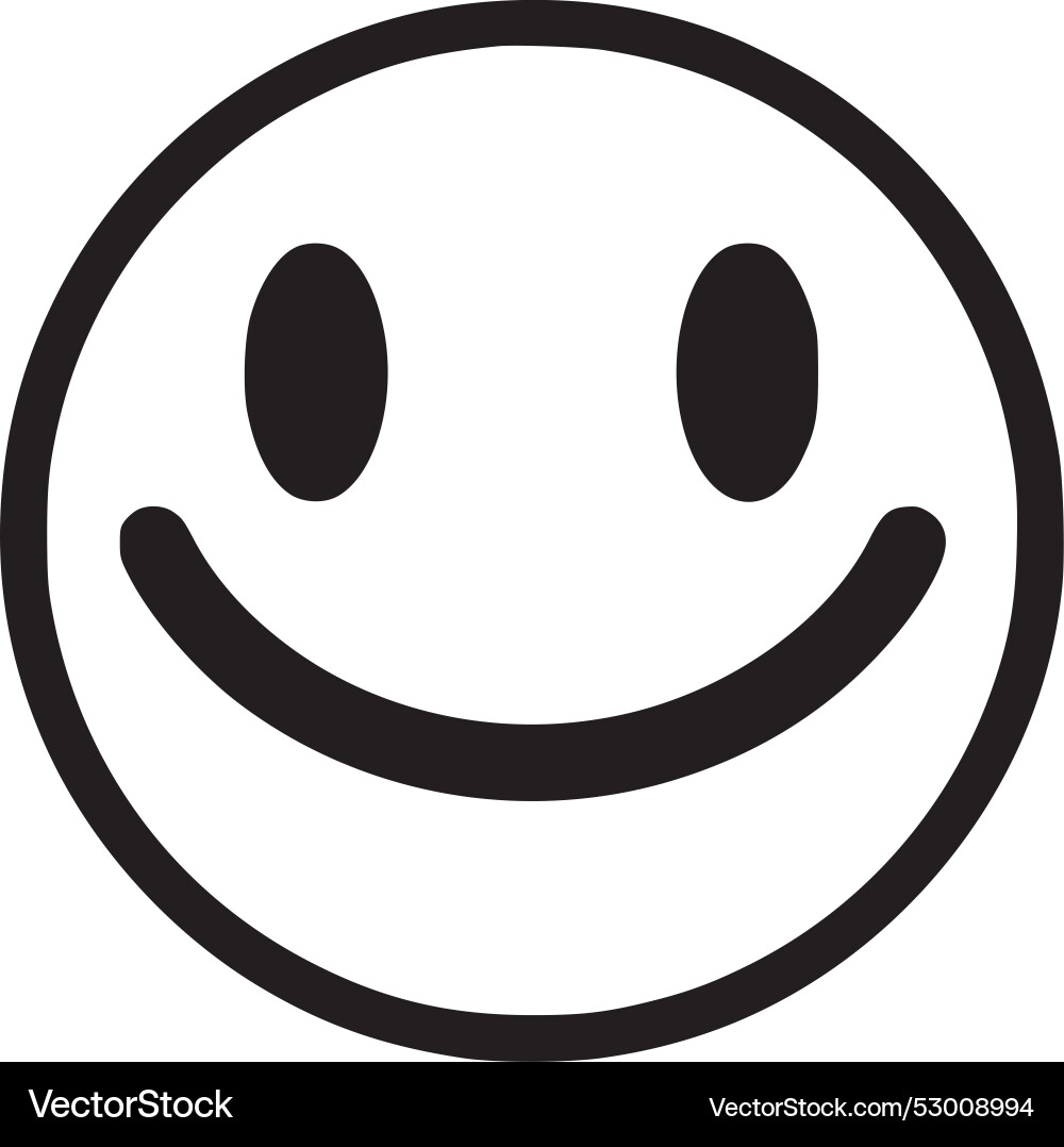 Smiley face - minimalist and simple silhouette Vector Image