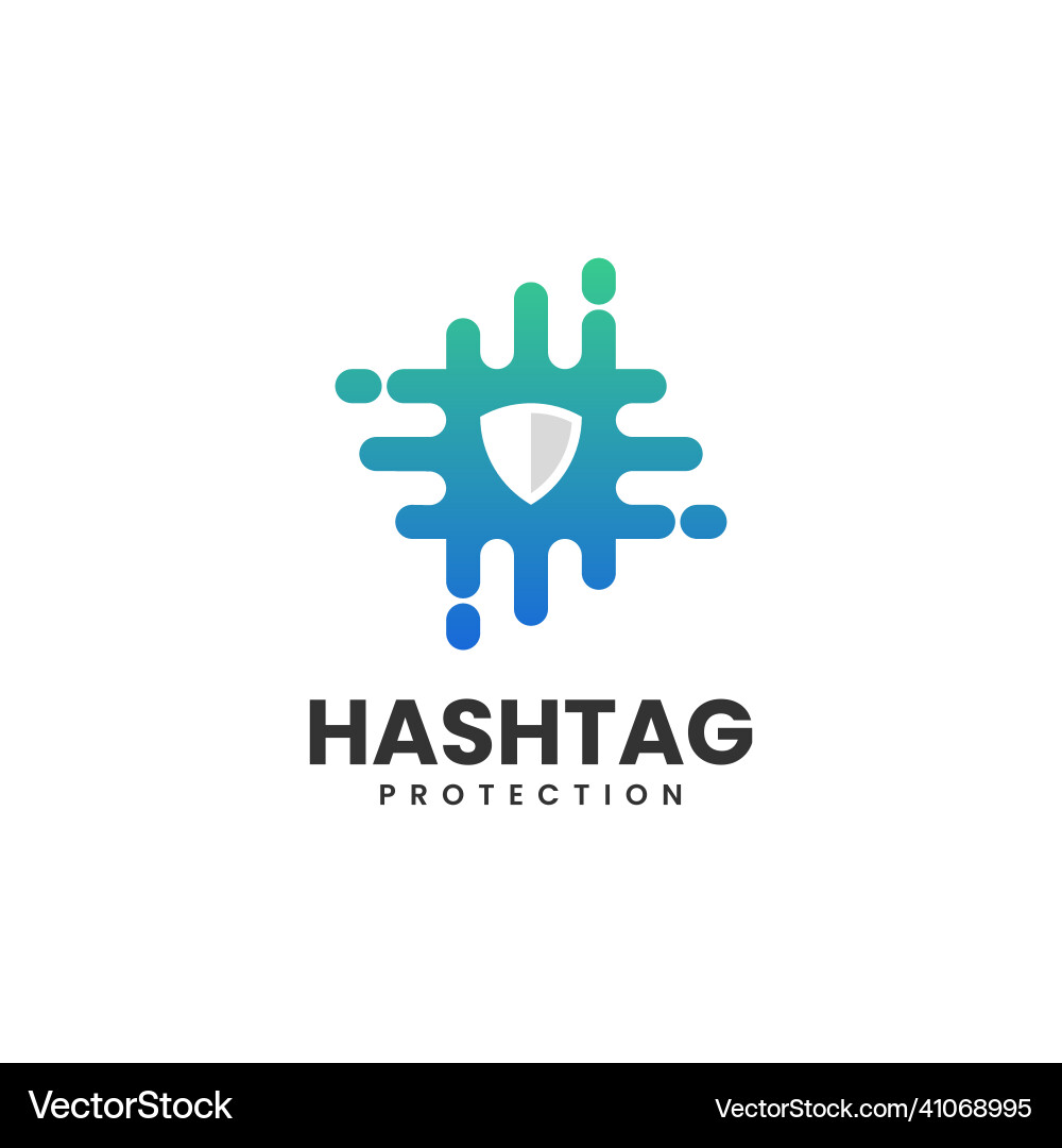 Colorful Hashtag Logo Royalty Free Vector Image