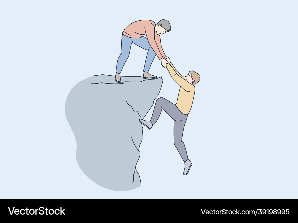 Helping hand and assistance concept Royalty Free Vector