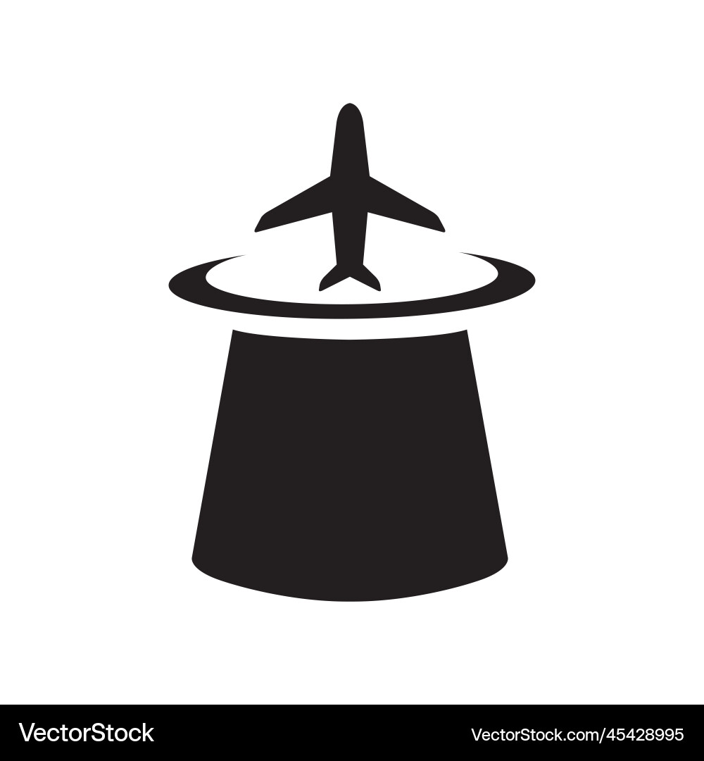 Magic airplane icon logo Royalty Free Vector Image
