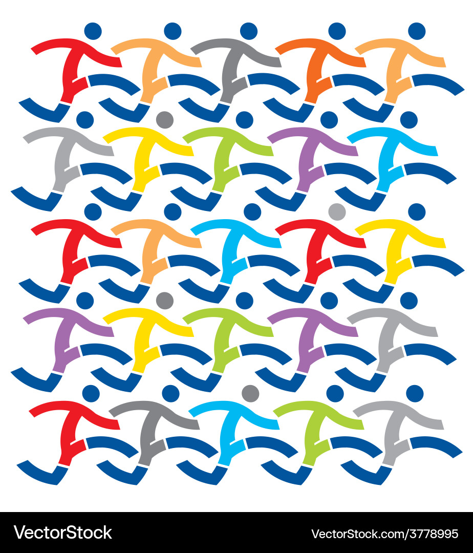 Marathon Runners Royalty Free Vector Image - VectorStock