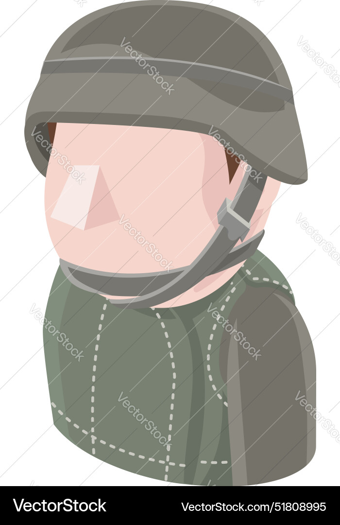 Soldier avatar people icon Royalty Free Vector Image