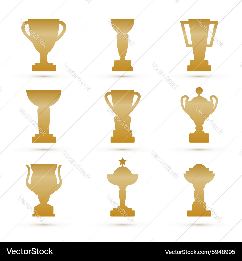 Trophy set Royalty Free Vector Image - VectorStock