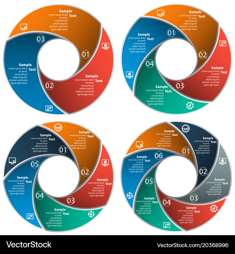 Abstract 3d paper infographics Royalty Free Vector Image