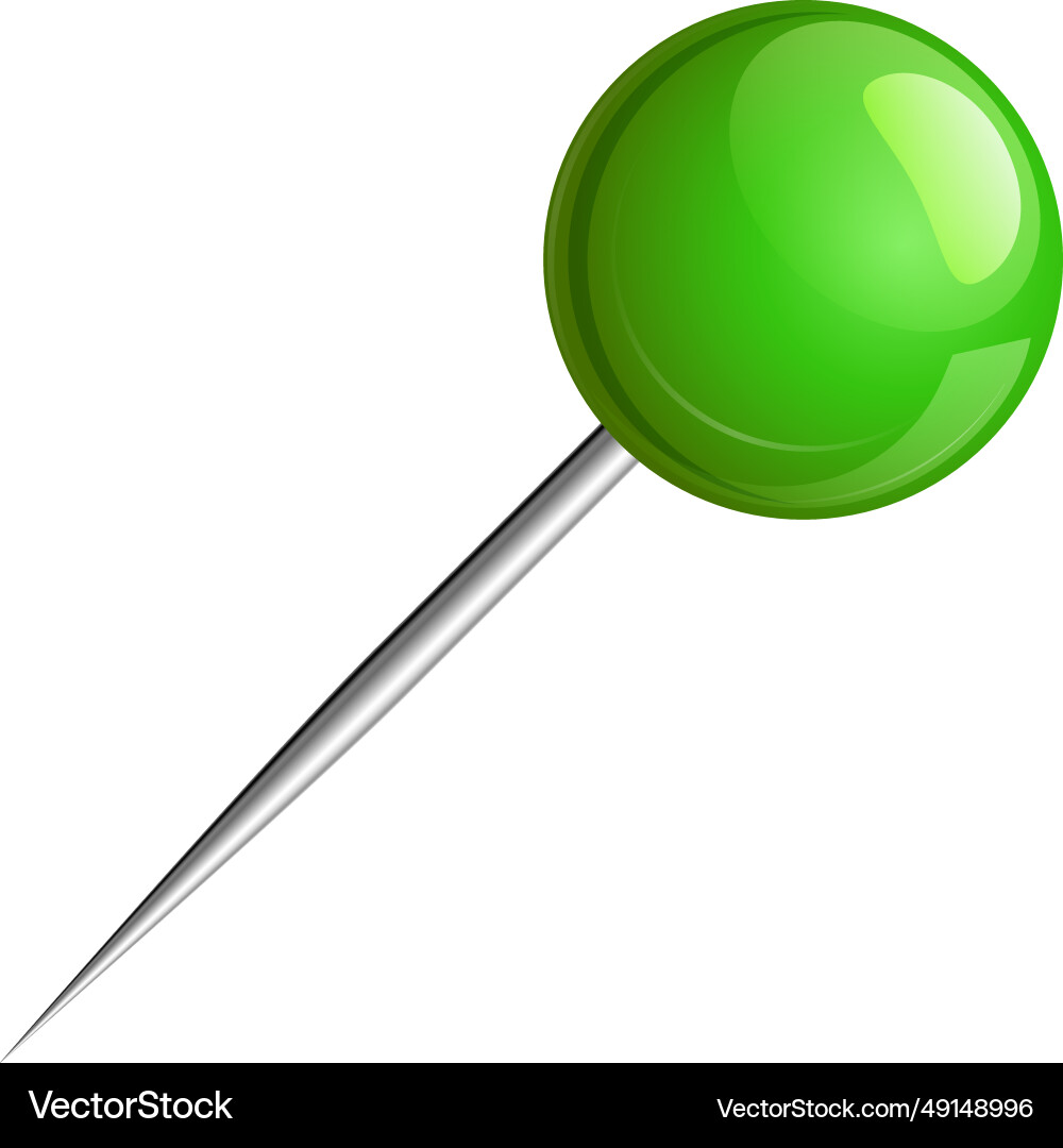 Concept of push pin isolated on white background Vector Image