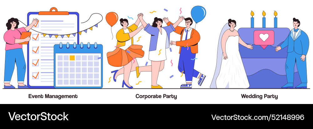Event management corporate and wedding party Vector Image
