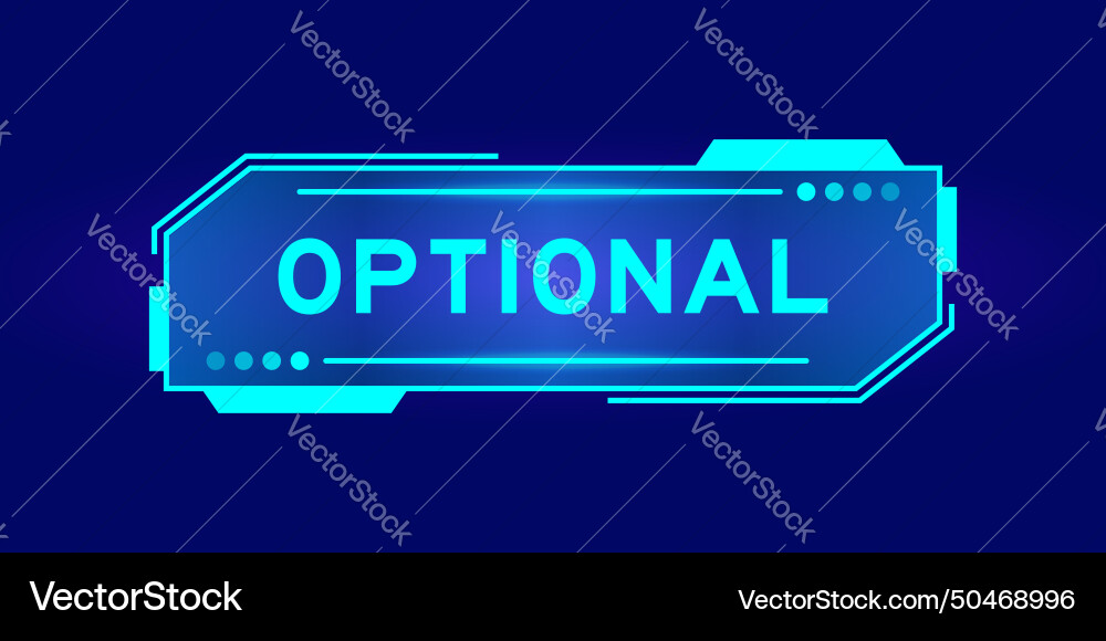 Futuristic hud banner that have word optional Vector Image