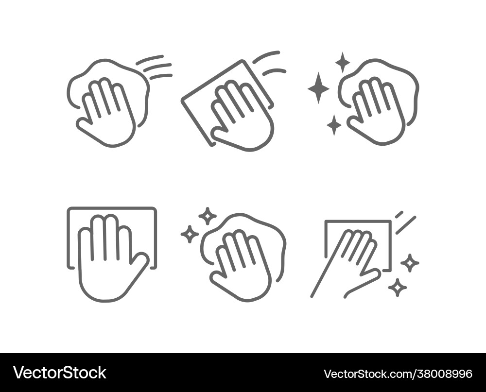 Hand clean icon set Royalty Free Vector Image - VectorStock