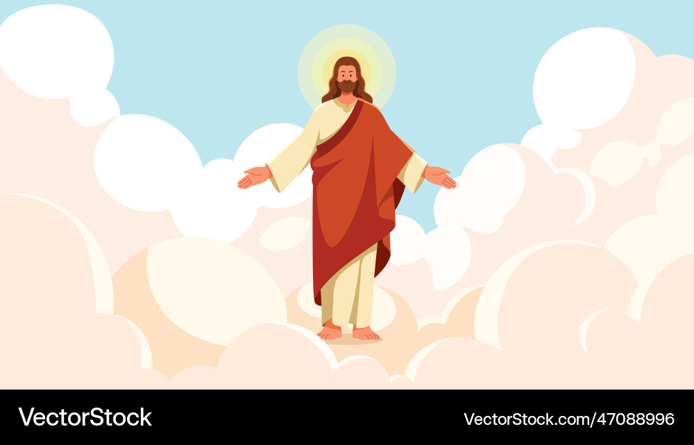 Jesus flat design Royalty Free Vector Image - VectorStock