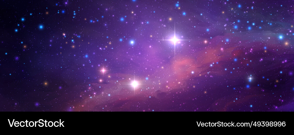 Space background with realistic nebula Royalty Free Vector