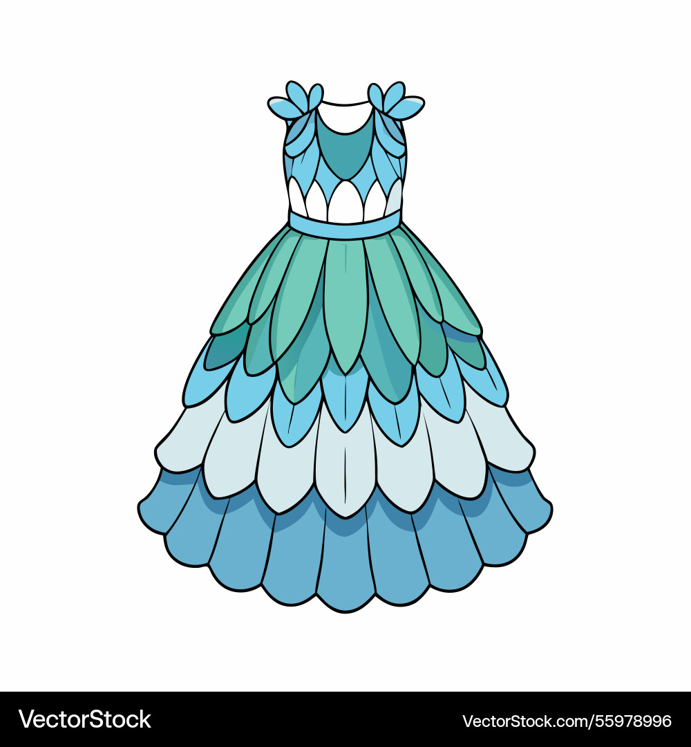Stylish designer dress Royalty Free Vector Image
