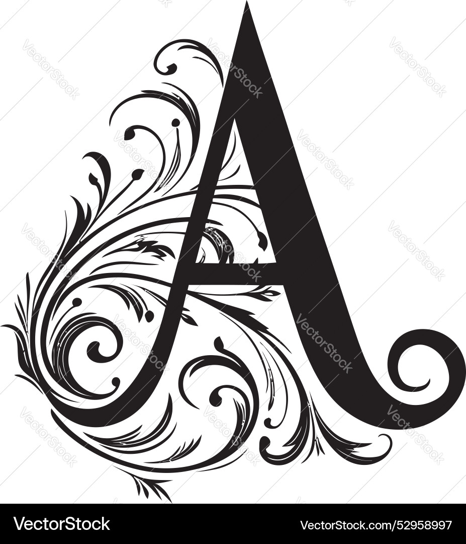 Aetherial artistry transcendent font a aureate Vector Image