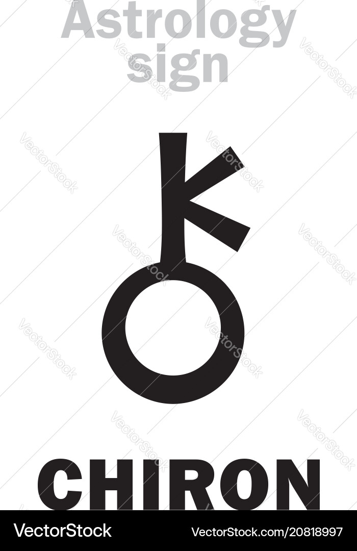 Astrology planetoid chiron Royalty Free Vector Image
