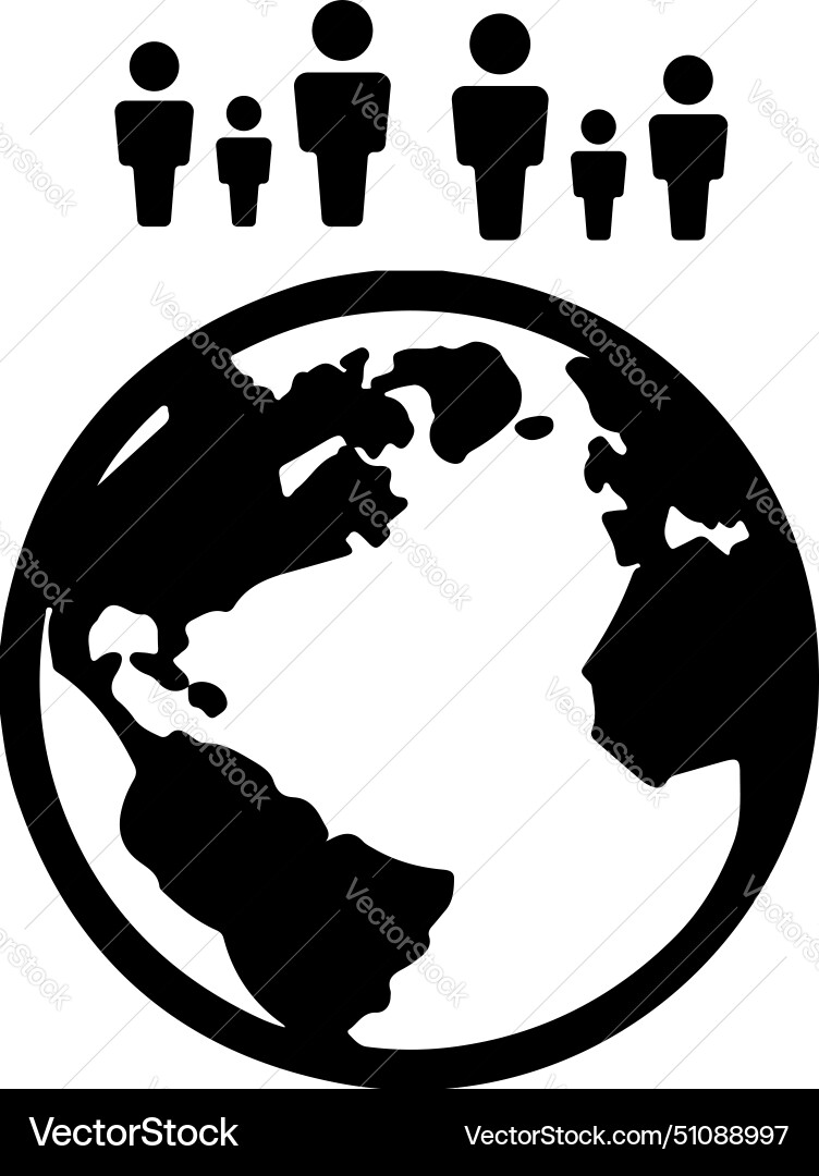 Earth family Royalty Free Vector Image - VectorStock