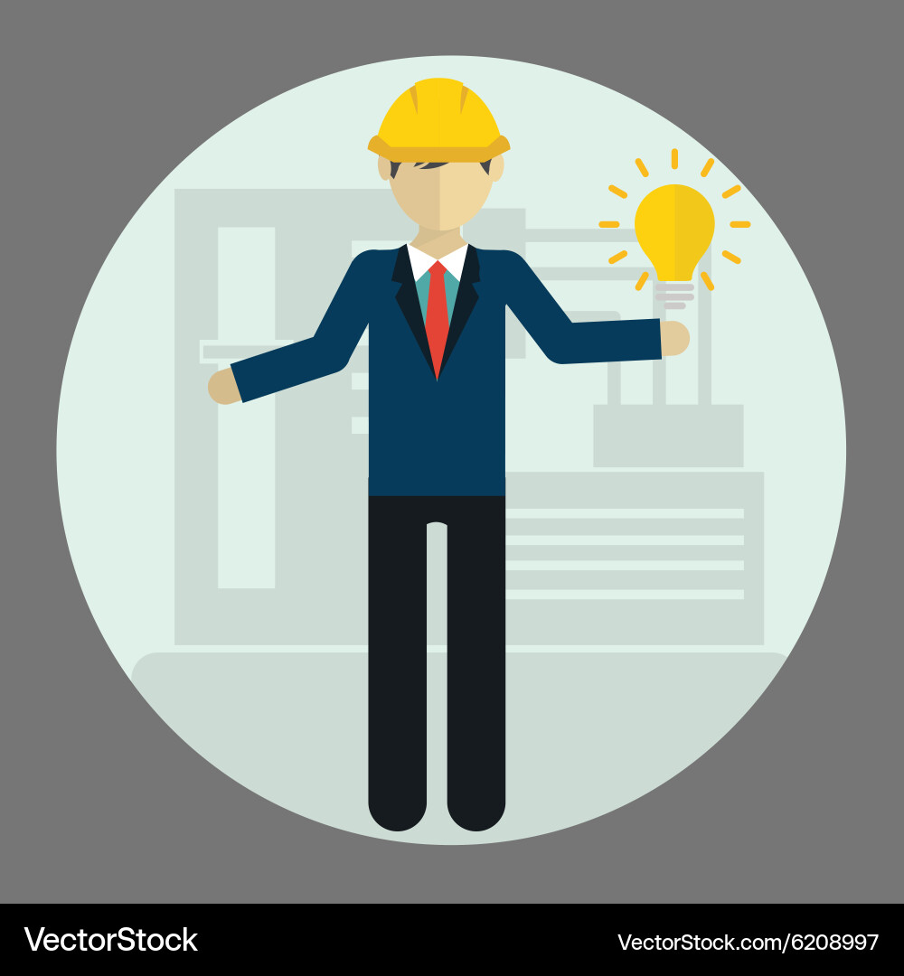 Engineer construction industrial factory Vector Image