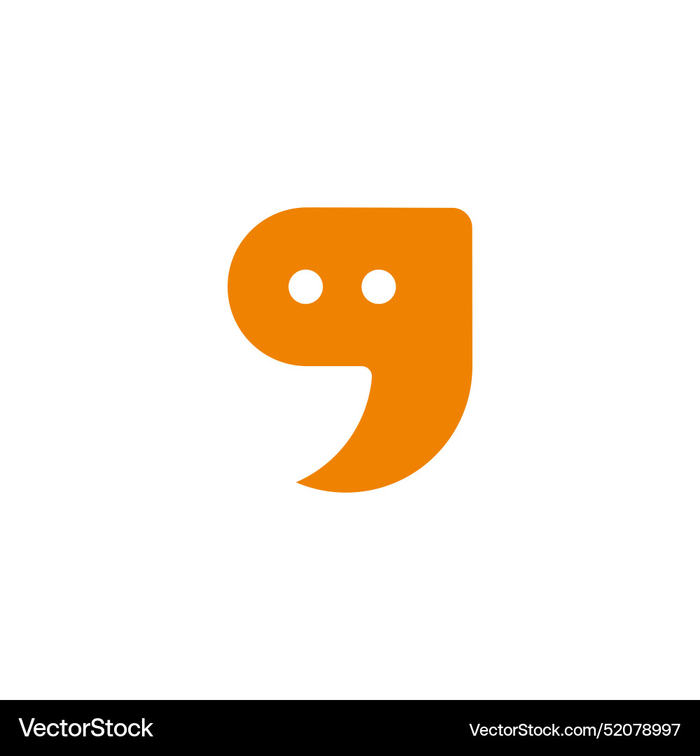 Letter g lowercase smile cute simple logo Vector Image