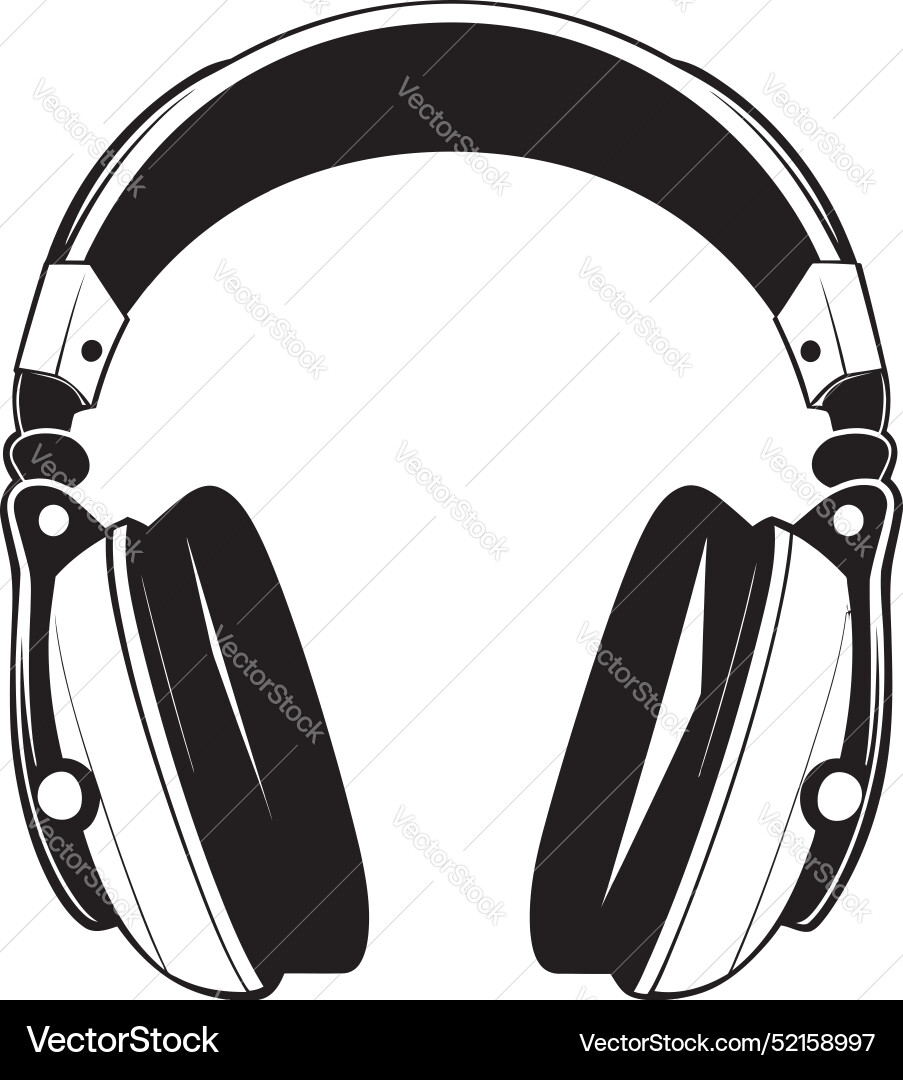 Sonic signature headphone logo design audio Vector Image
