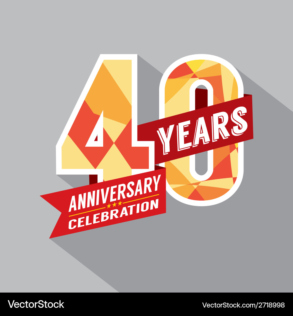 40th year anniversary celebration design Vector Image