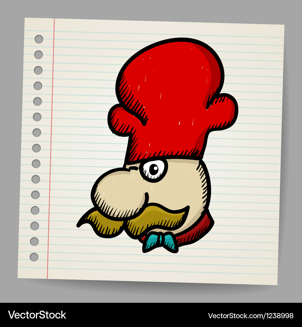 Chef cook cartoon face Royalty Free Vector Image