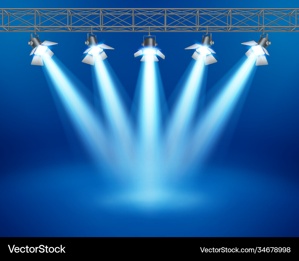 Concert stage with floodlight Royalty Free Vector Image