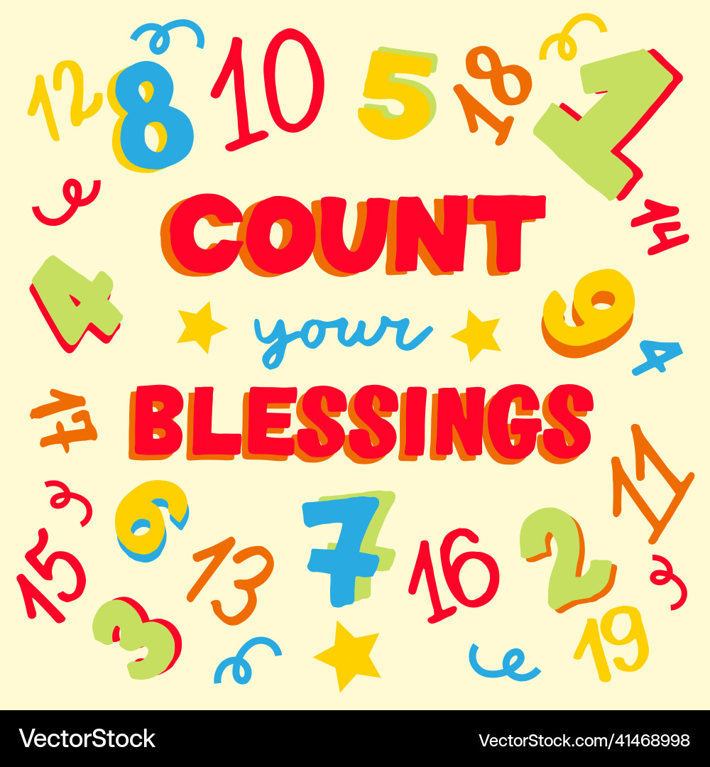 Hand lettering with bible quote count your Vector Image
