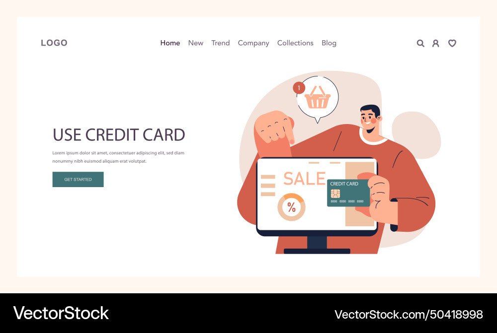 Impulsive buying web banner or landing page Vector Image