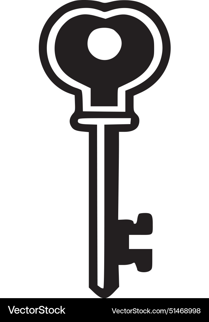 Key - minimalist and simple silhouette Royalty Free Vector
