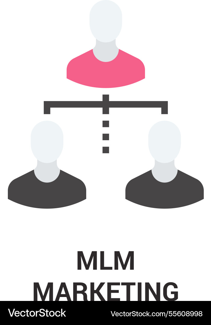Mlm marketing flat icon design concept Royalty Free Vector