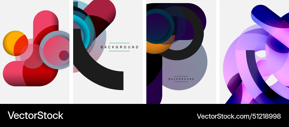 Set of abstract circle backgrounds Royalty Free Vector Image