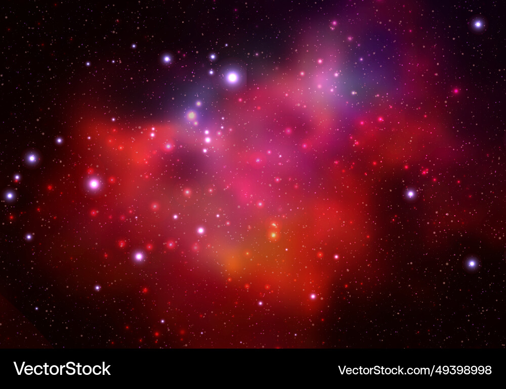 Space background with realistic nebula Royalty Free Vector