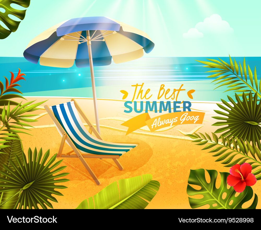 Tropical resort cartoon Royalty Free Vector Image