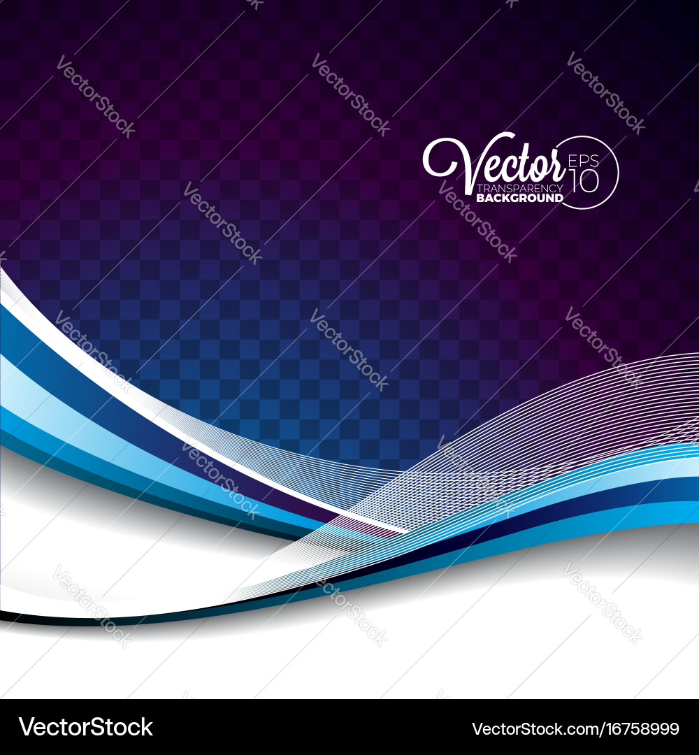 Abstract wave design on transparent background Vector Image