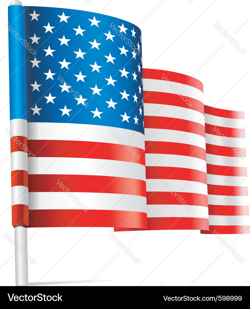 American flag Royalty Free Vector Image - VectorStock