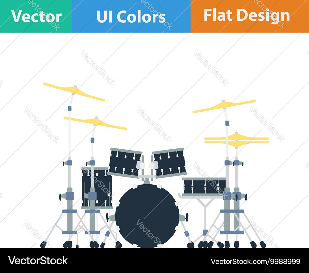 Drum set icon Royalty Free Vector Image - VectorStock