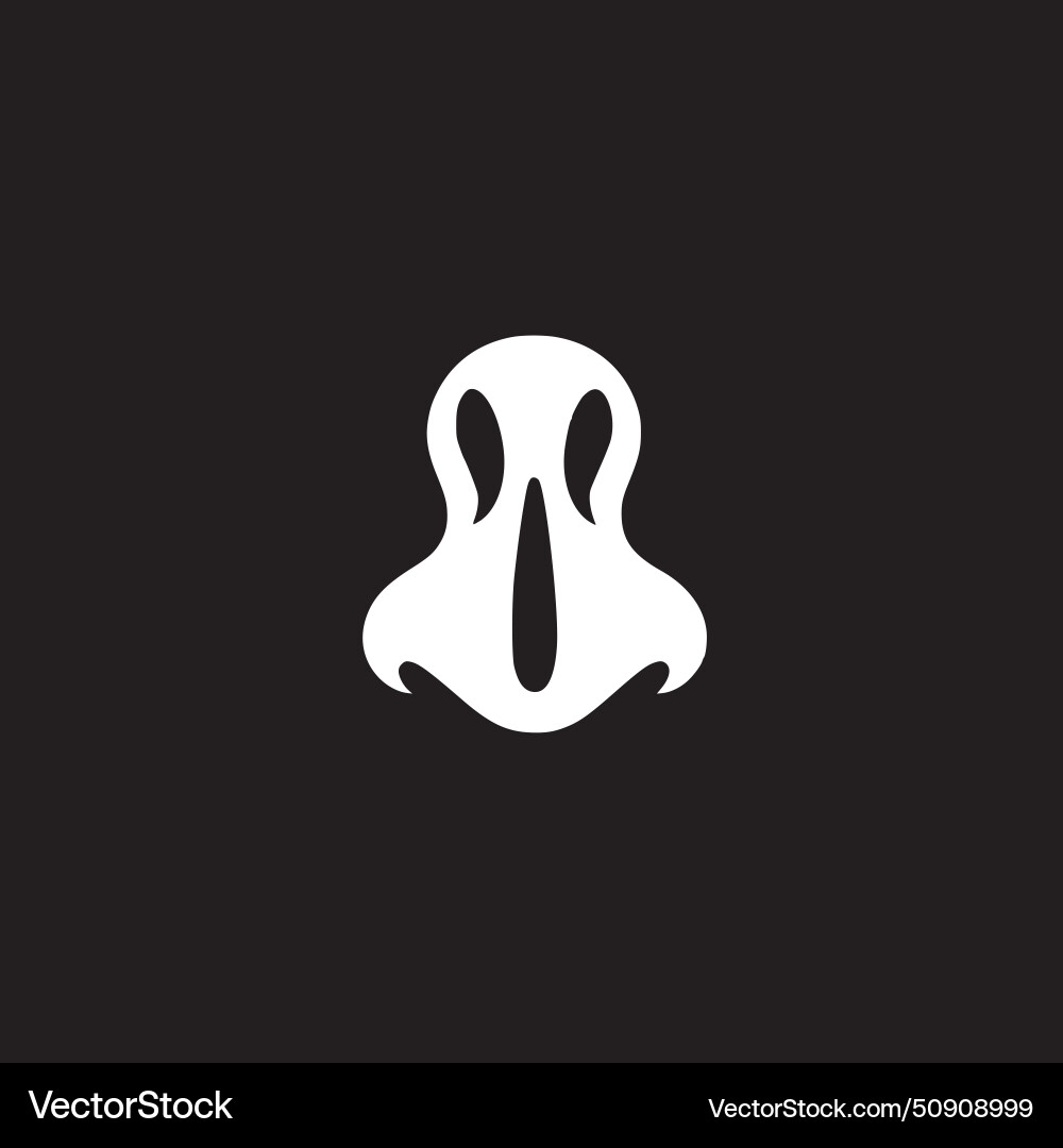 Ghost - black and white Royalty Free Vector Image