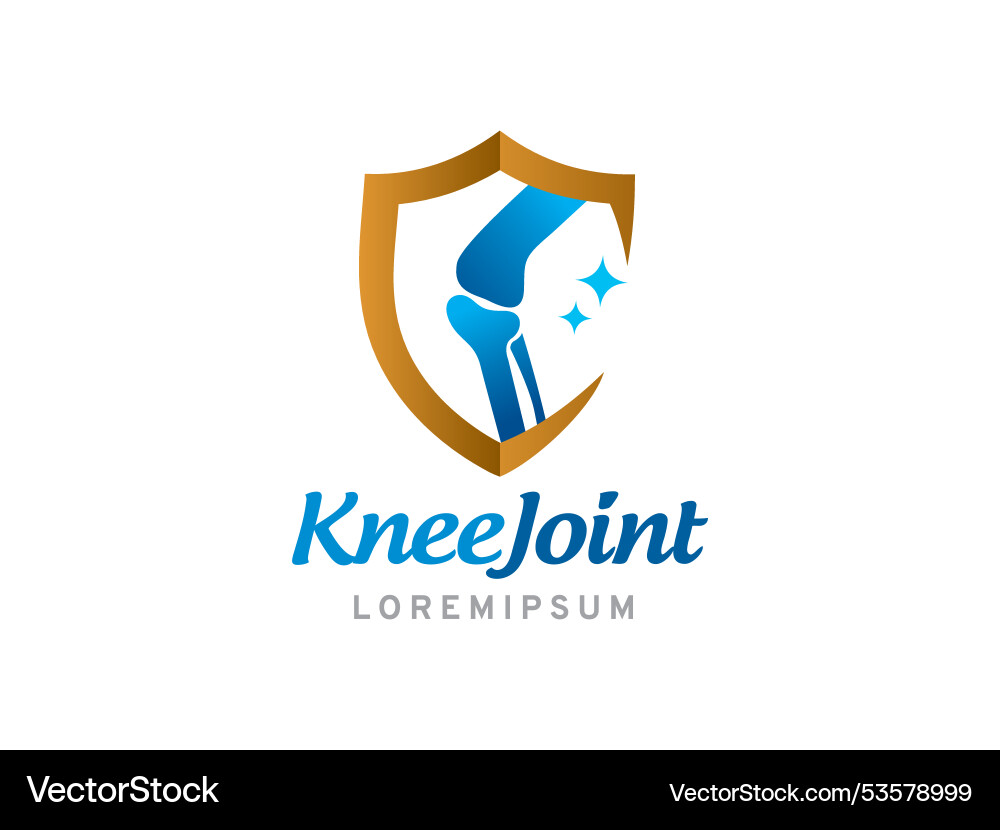 Knee Joint Protection Logo Royalty Free Vector Image