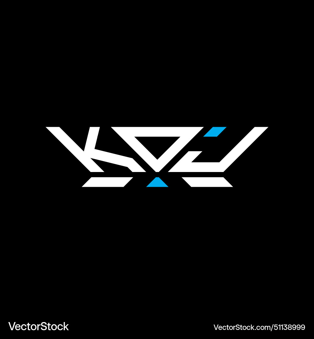 Koj letter logo design koj simple and modern logo Vector Image