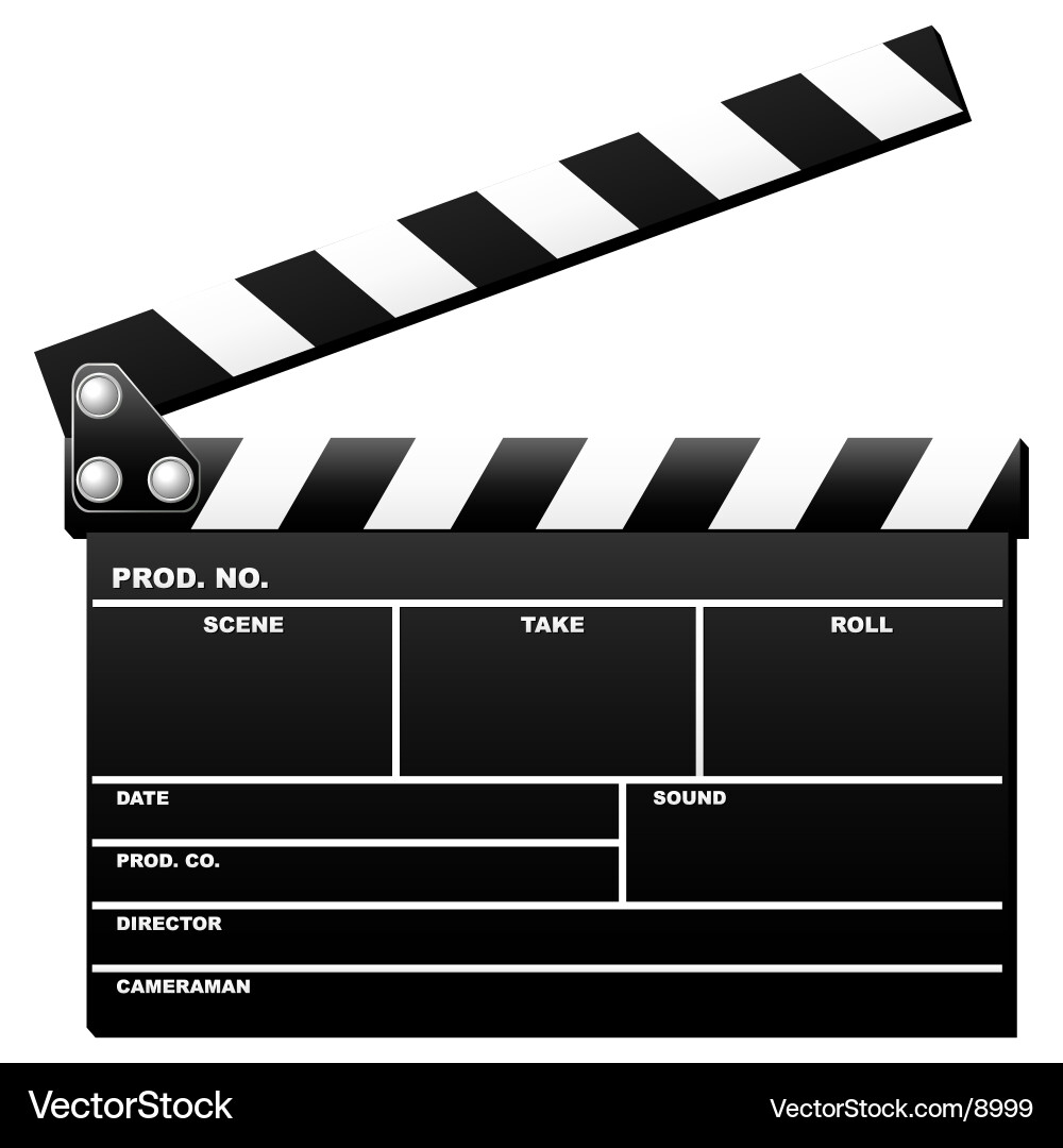 Opened clapboard Royalty Free Vector Image - VectorStock